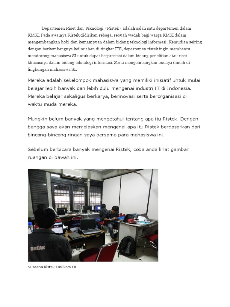 Departemen Riset Dan Teknologi | PDF