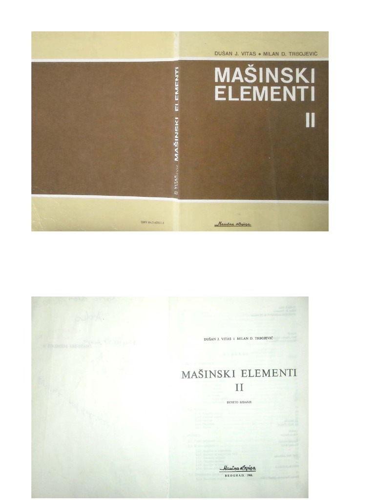 Masinski Elementi II-Vitas | PDF