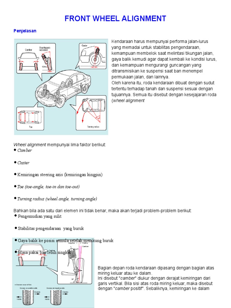 Front Wheel Alignment | PDF