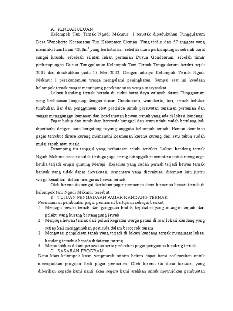 Proposal Pagar Keliling | PDF