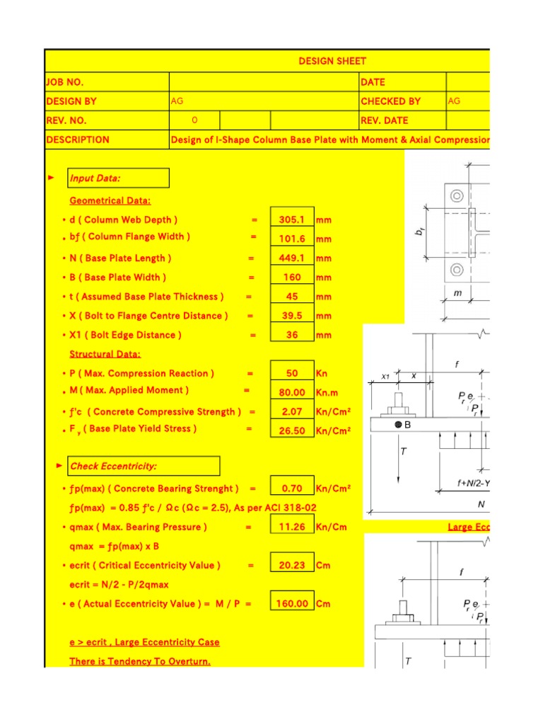 Base Plate Calculation | PDF