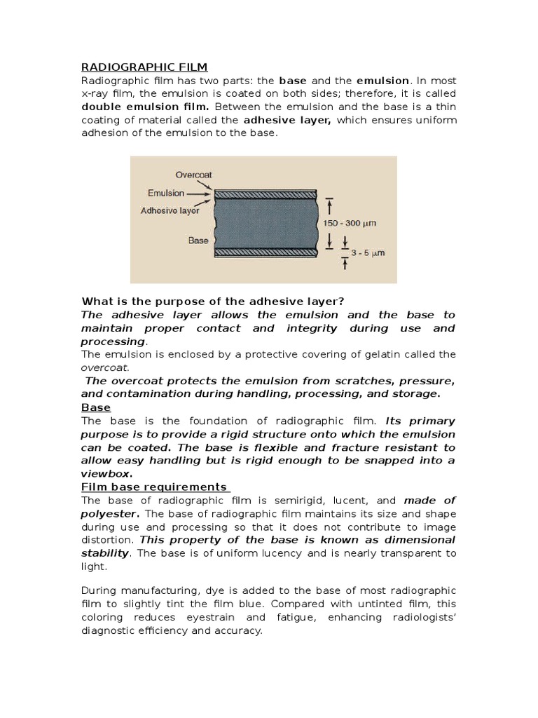 Radiographic Film | PDF | Silver | Physical Chemistry