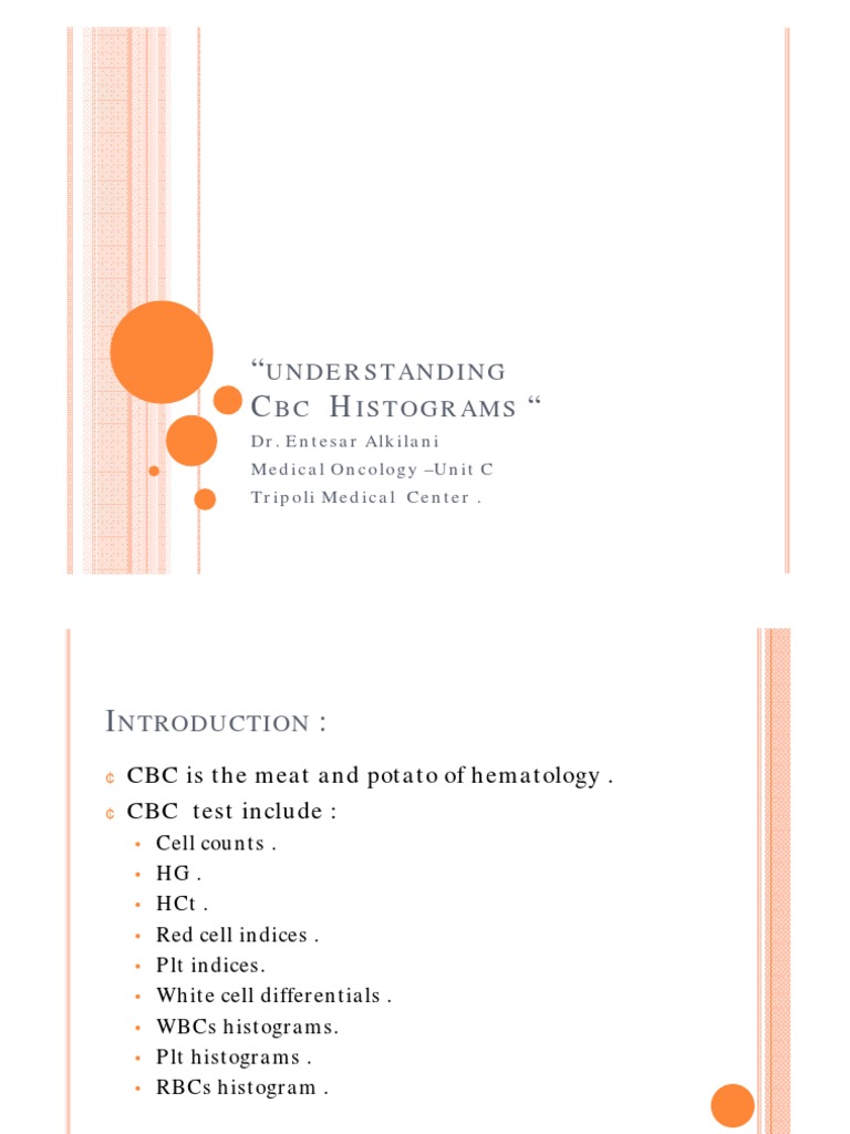 Understanding CBC Histogram PDF | PDF | Pathology | Blood