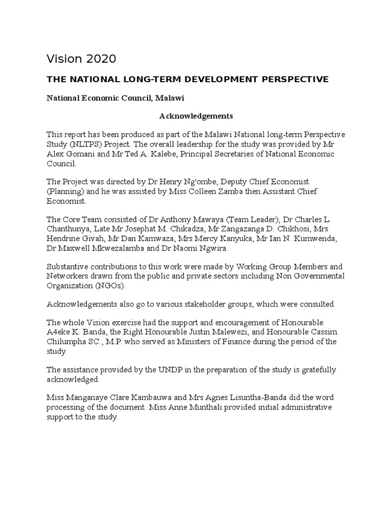 Vision 2020 | PDF | Scenario Planning | Strategic Management