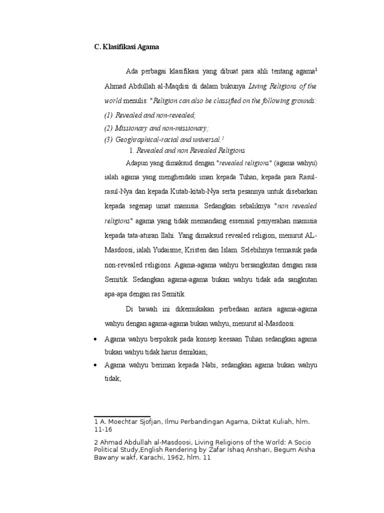 Klasifikasi Agama | PDF