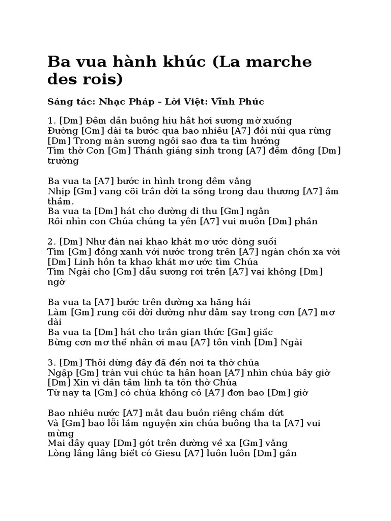 Ba Vua Hành Khúc | PDF