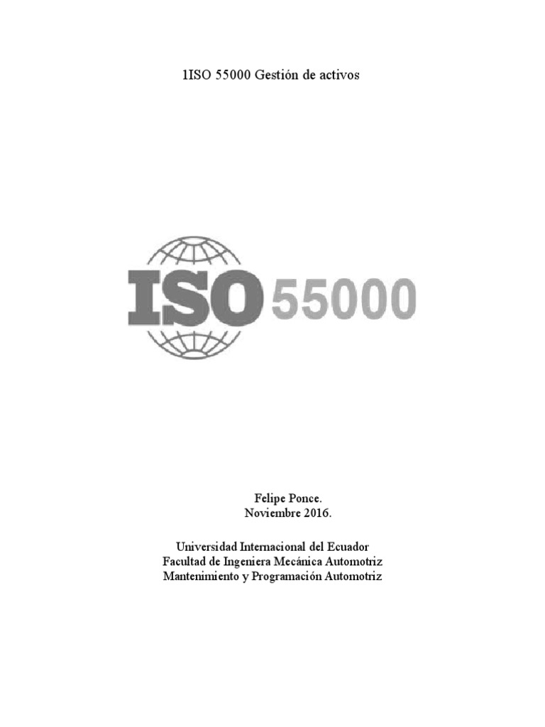 Gestion de Activos ISO 55000 | PDF | Proceso de desarrollo de software ...