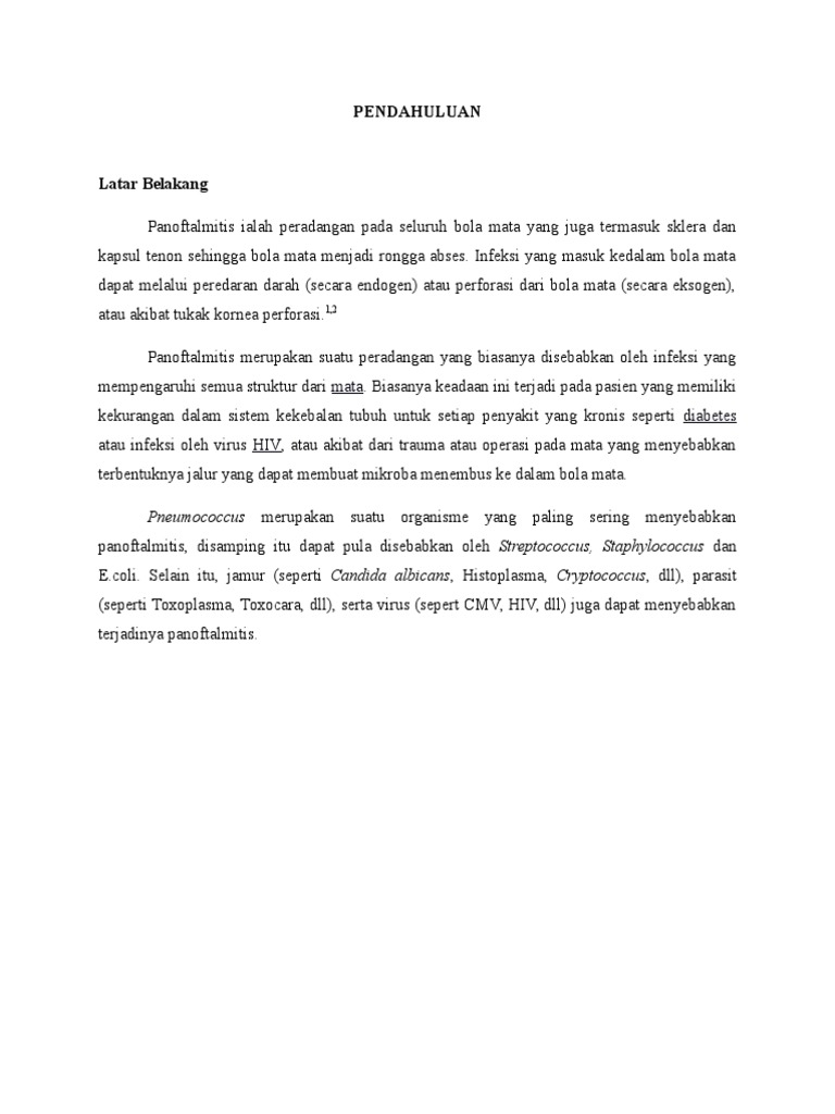 Referat Panoftalmitis | PDF