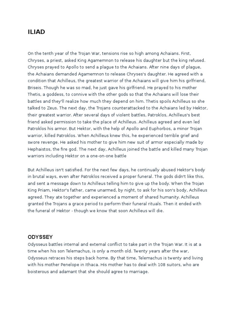 Iliad and Odyssey | PDF | Achilles | Odysseus