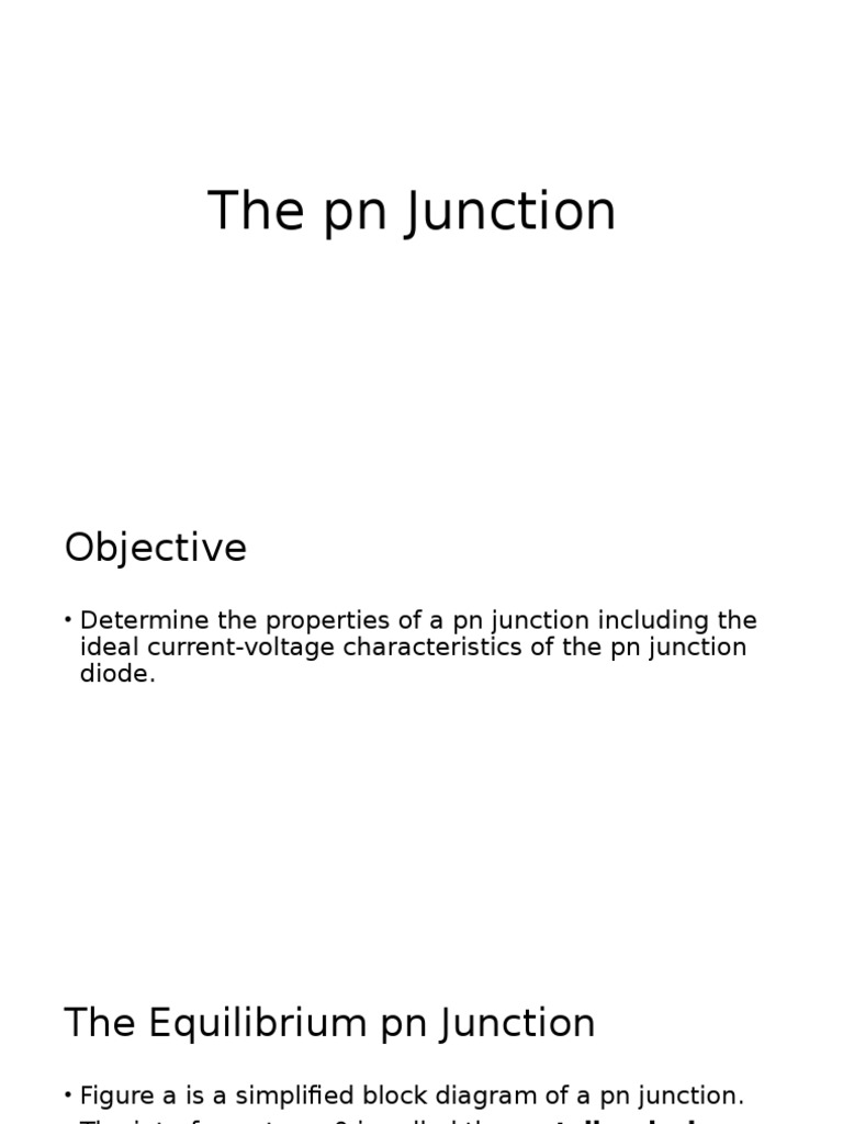 PN Junction Diode | Download Free PDF | P–N Junction | Semiconductors