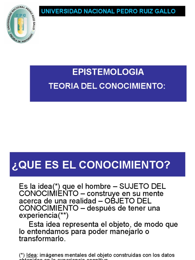 Universidad Nacional Pedro Ruiz Gallo | PDF | Conocimiento | Empirismo