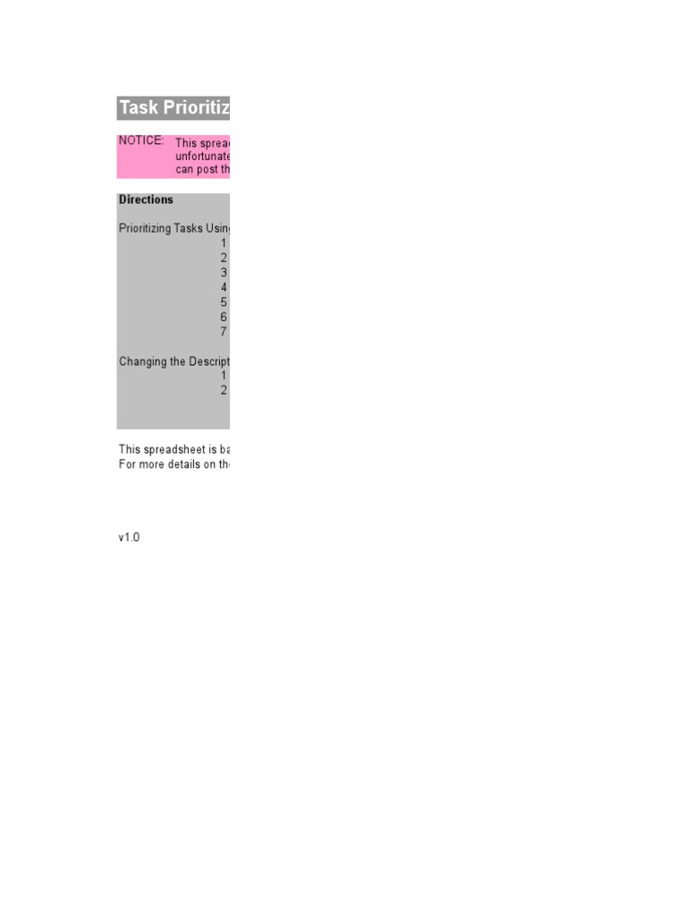 Task Prioritization Worksheet John Maxwell 20101129 - 97 03 | PDF ...