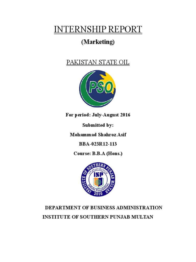 Final Internship Report PSO Shehroze | PDF | Business | Economies