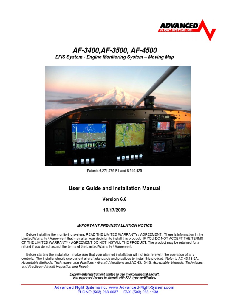 AF-3400-3500-4500 Inst. y User Manual | PDF | Airspeed | Aircraft