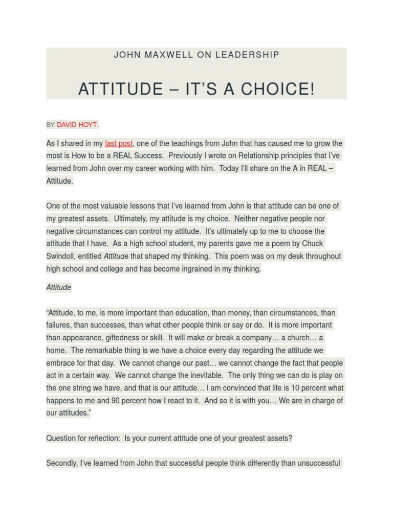 John Maxwell On Leadership | PDF