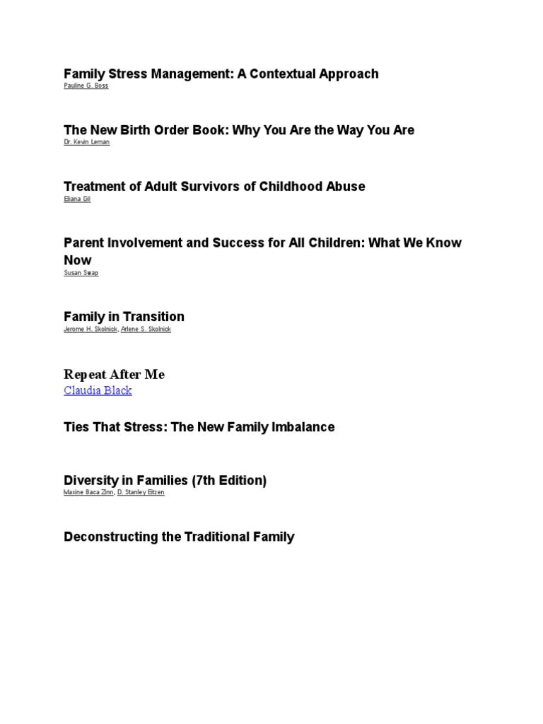 Family Dynamics and Stress Management | PDF