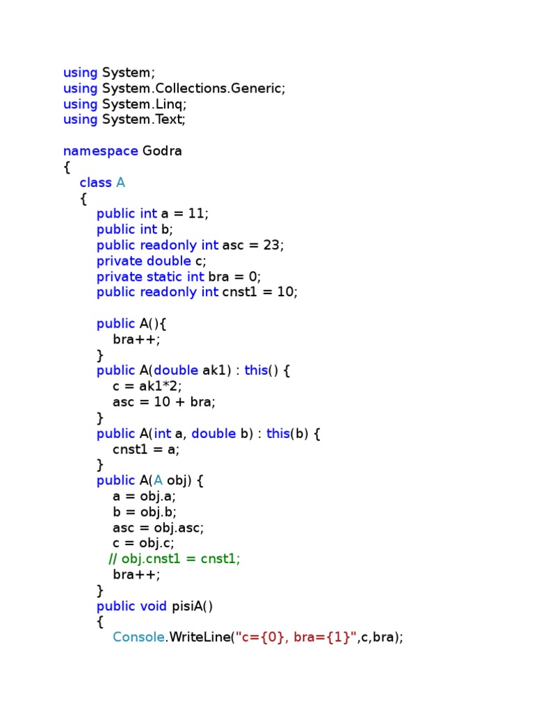 Using Using Using Using Namespace Class Public Int Public Int Public Readonly Int Private Double 6499