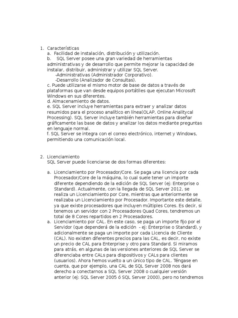Exposicion SQLServer | PDF | Servidor SQL de Microsoft | Ingeniería Informática
