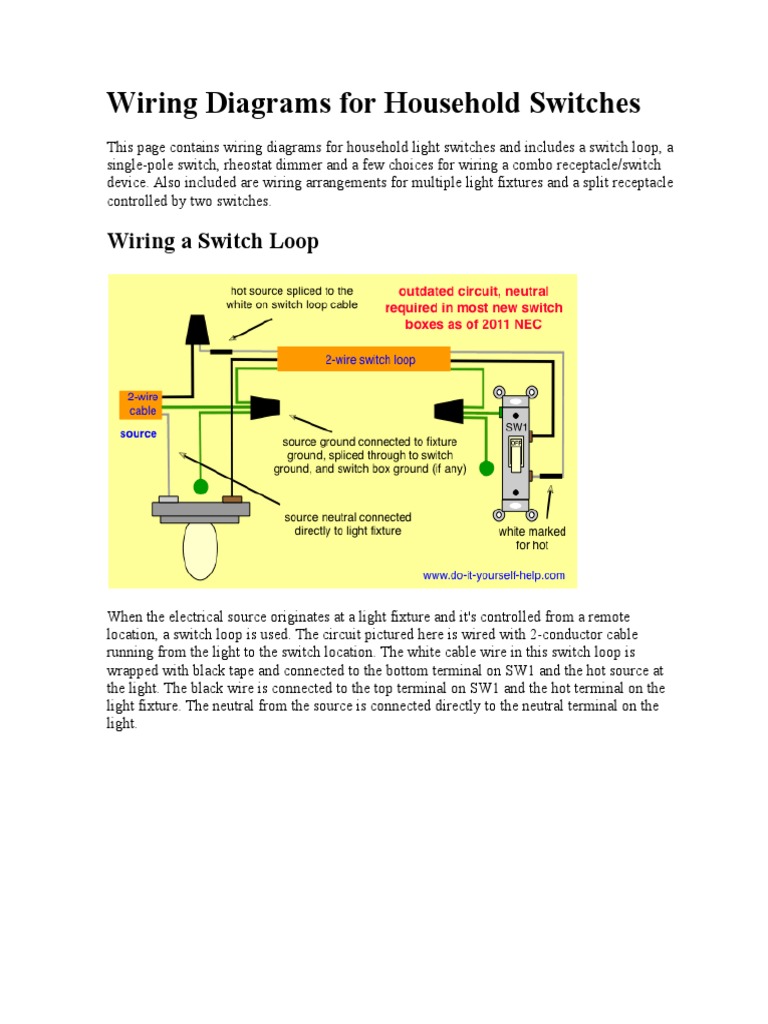 Common Wiring Diagrams | PDF | Electrical Wiring | Switch