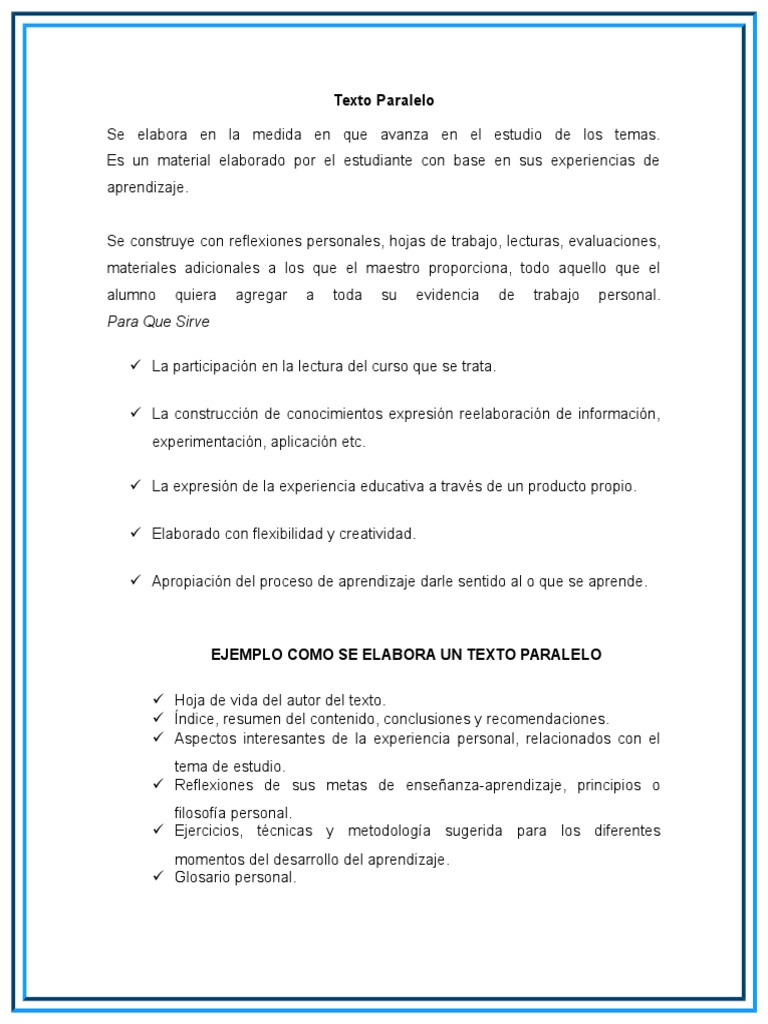 Texto Paralelo | PDF