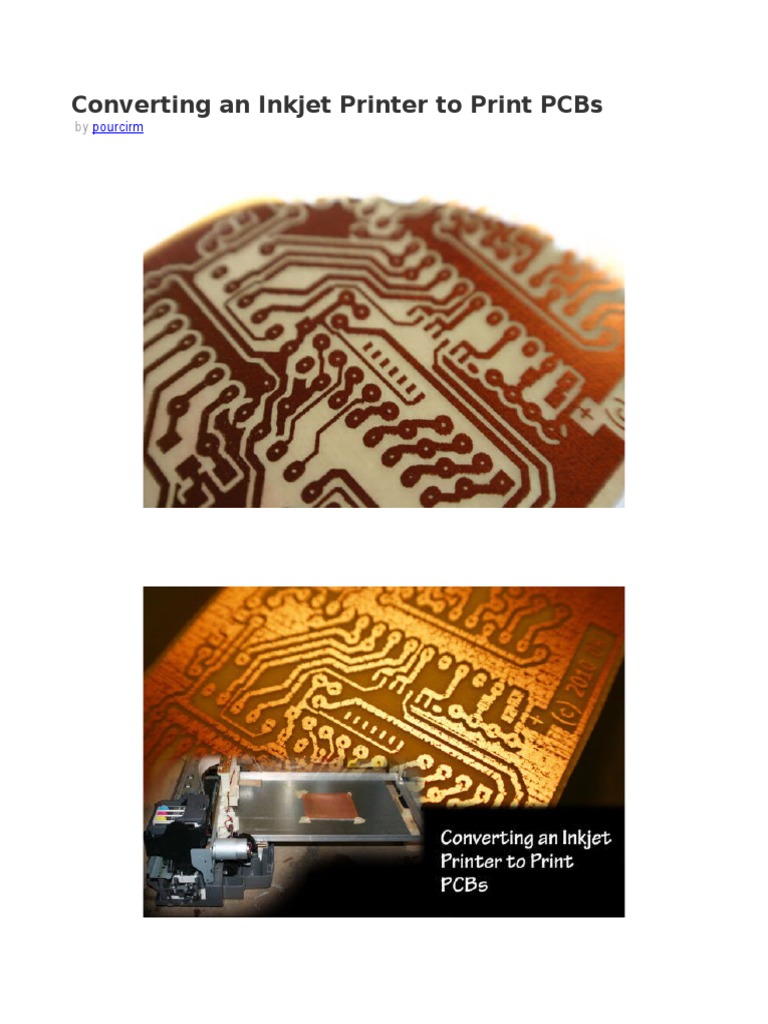 Modify Inkjet Printer for PCB Printing | PDF | Printed Circuit Board ...