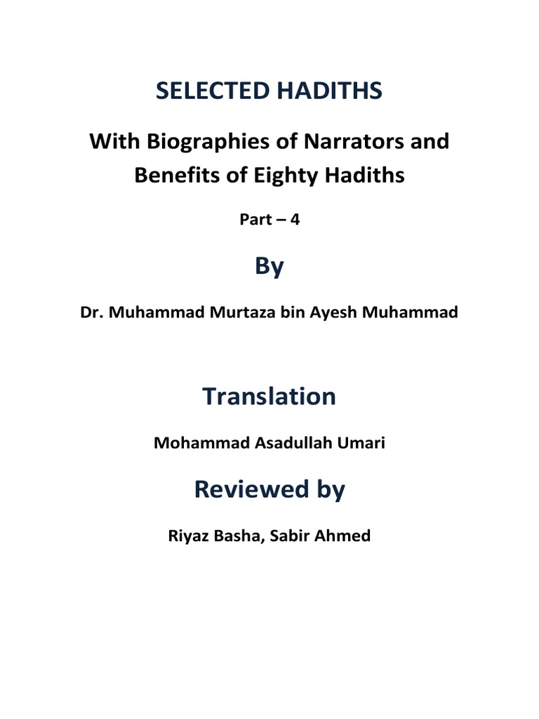 Selected Hadiths with English Translations | PDF | Muhammad | Islamic Ethics