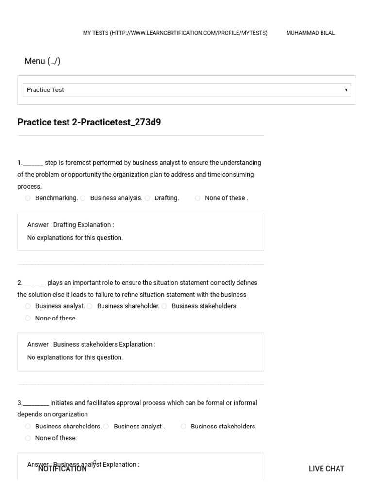 PMI PBA - Practice Test | PDF | Swot Analysis | Business Analysis