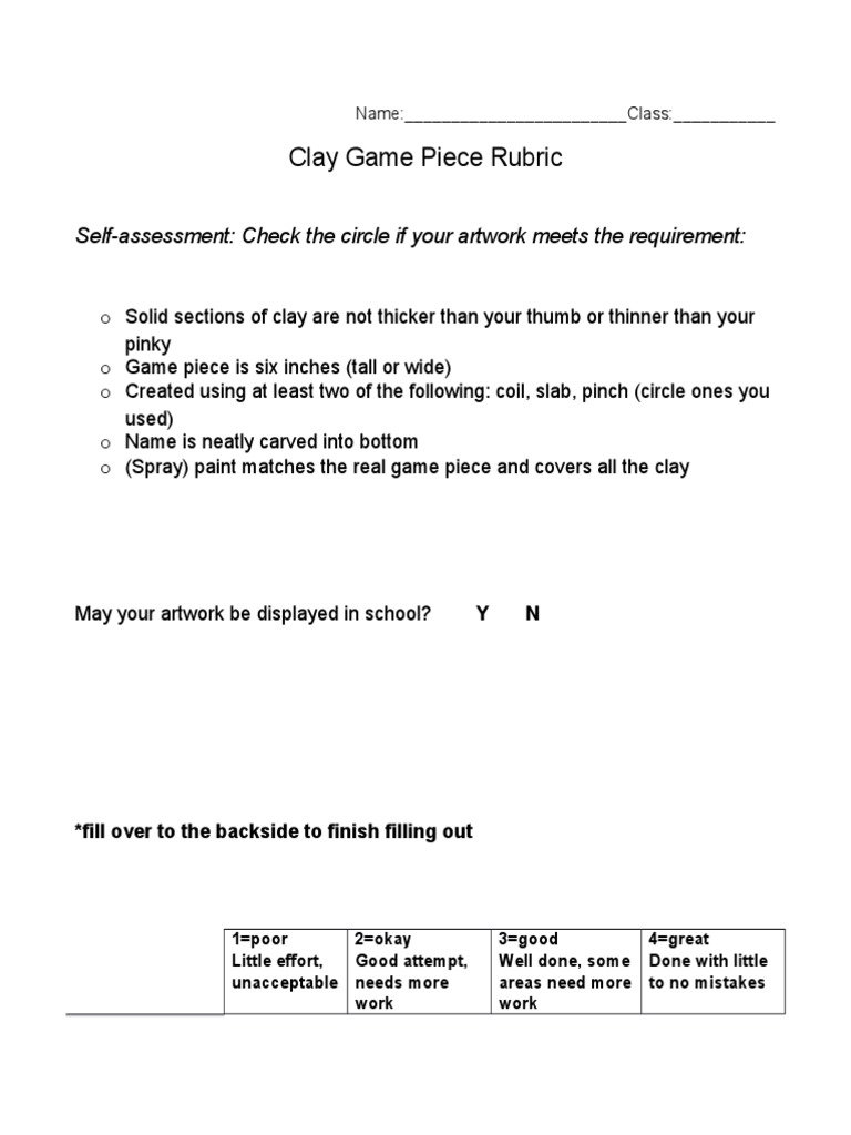 Clay Rubric | PDF | Home & Garden
