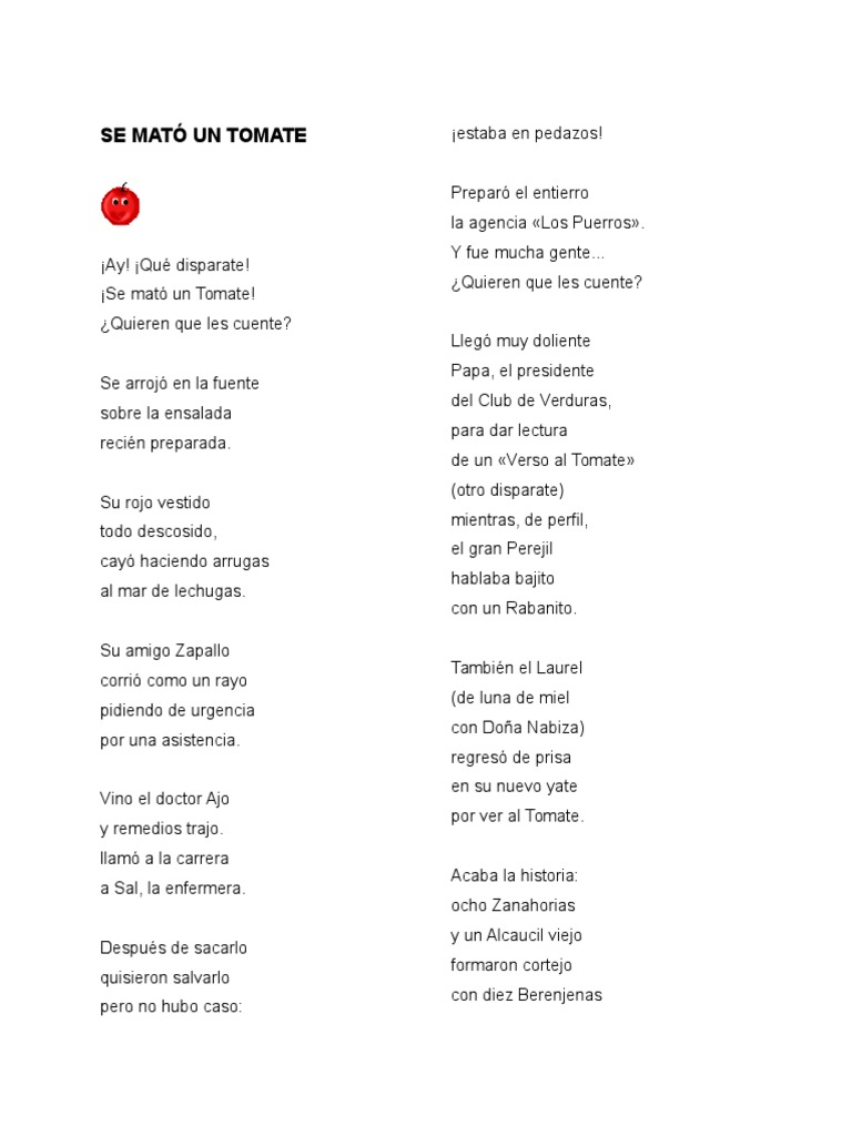 Se Mató Un Tomate | PDF