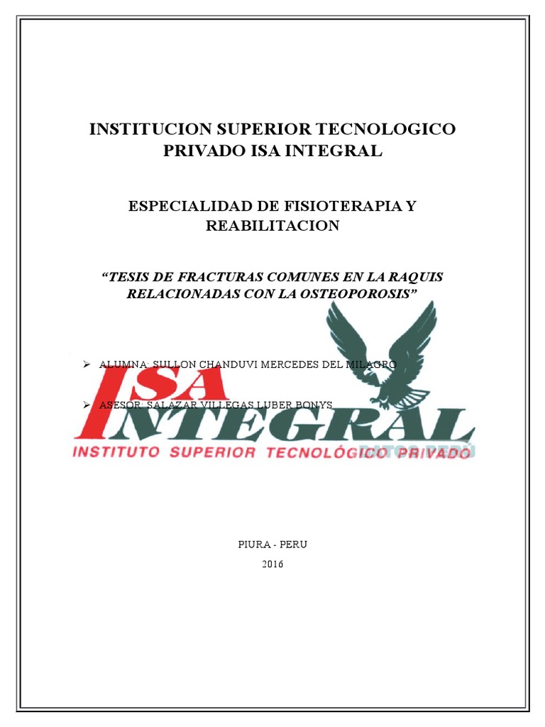 Institucion Superior Tecnologico Privado Isa Integral | PDF ...
