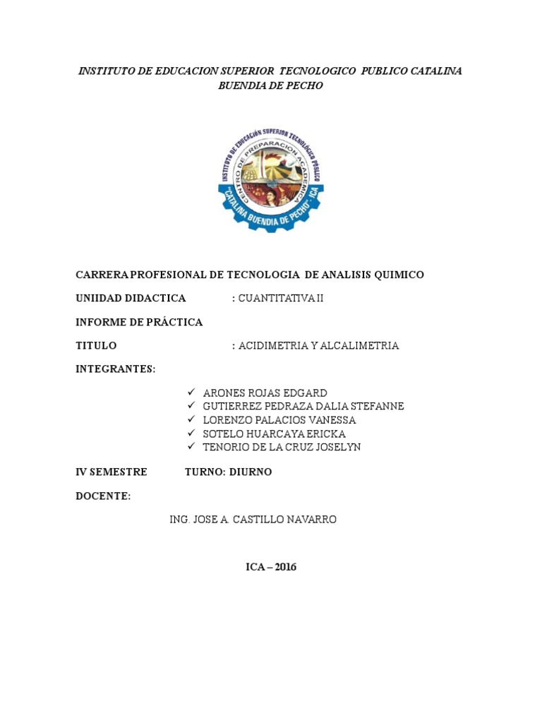 Acidimetria y Alcalimetria Fin | PDF | Valoración | Química