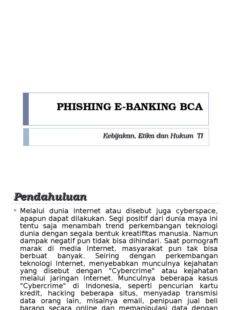 Phishing E-Banking Bca | PDF
