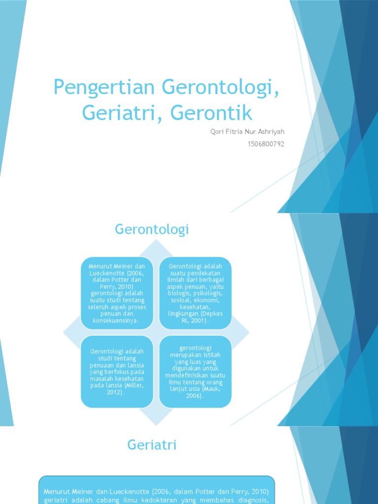 Definisi Gerontologi dan Geriatri | PDF | Pengembangan Diri | Kesehatan ...