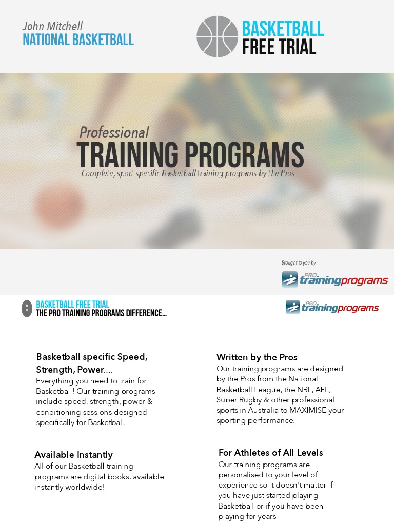 Basketball Free Trial Pro Training Programs | PDF | Strength Training ...