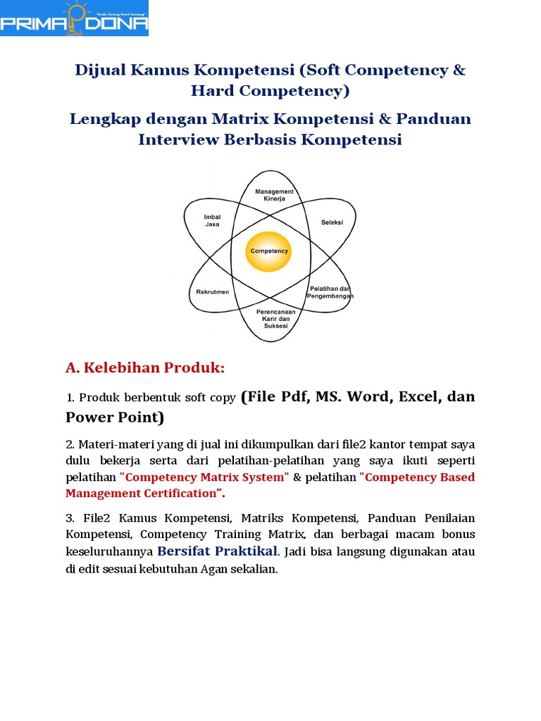 Kamus Dan Matriks Kompetensi | PDF
