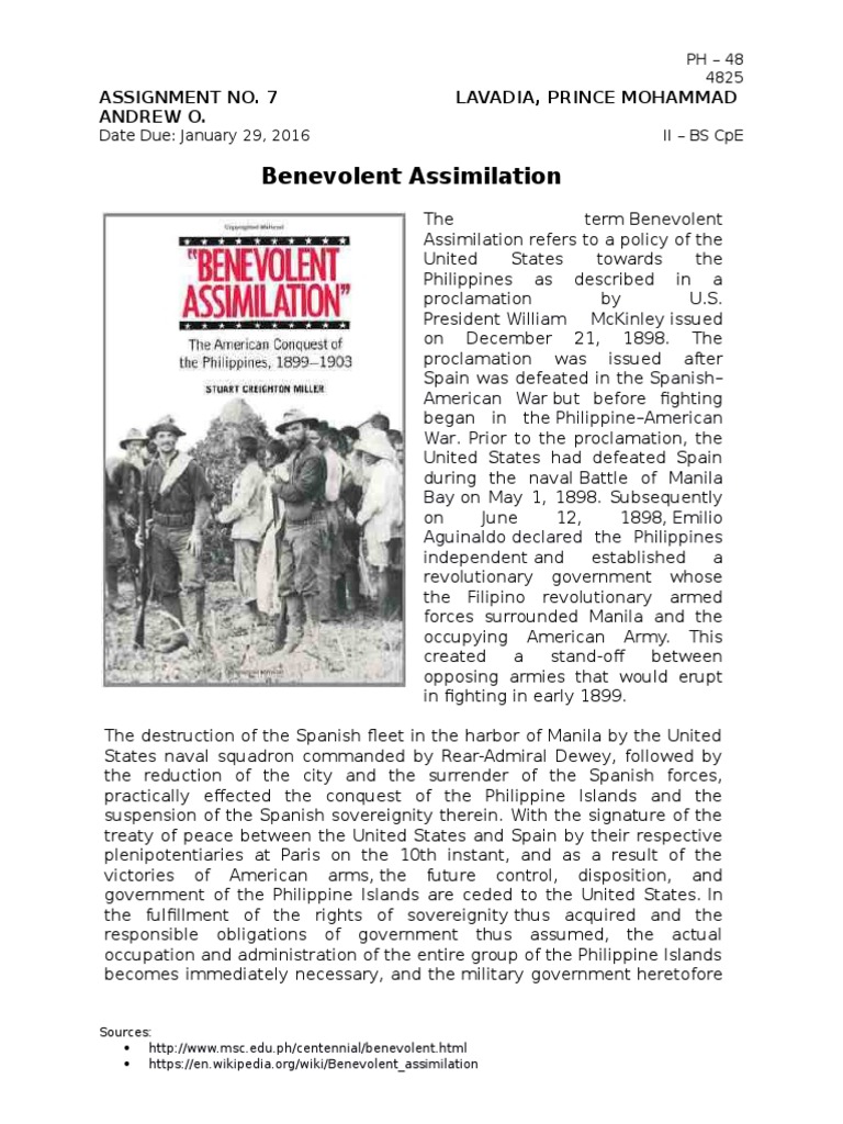 Benevolent Assimilation | PDF | Government | Unrest