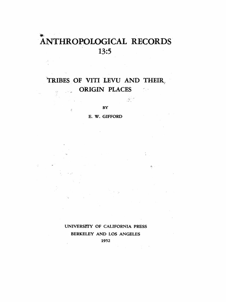 Origins of Fijian Tribes | PDF | Fiji | Polynesia