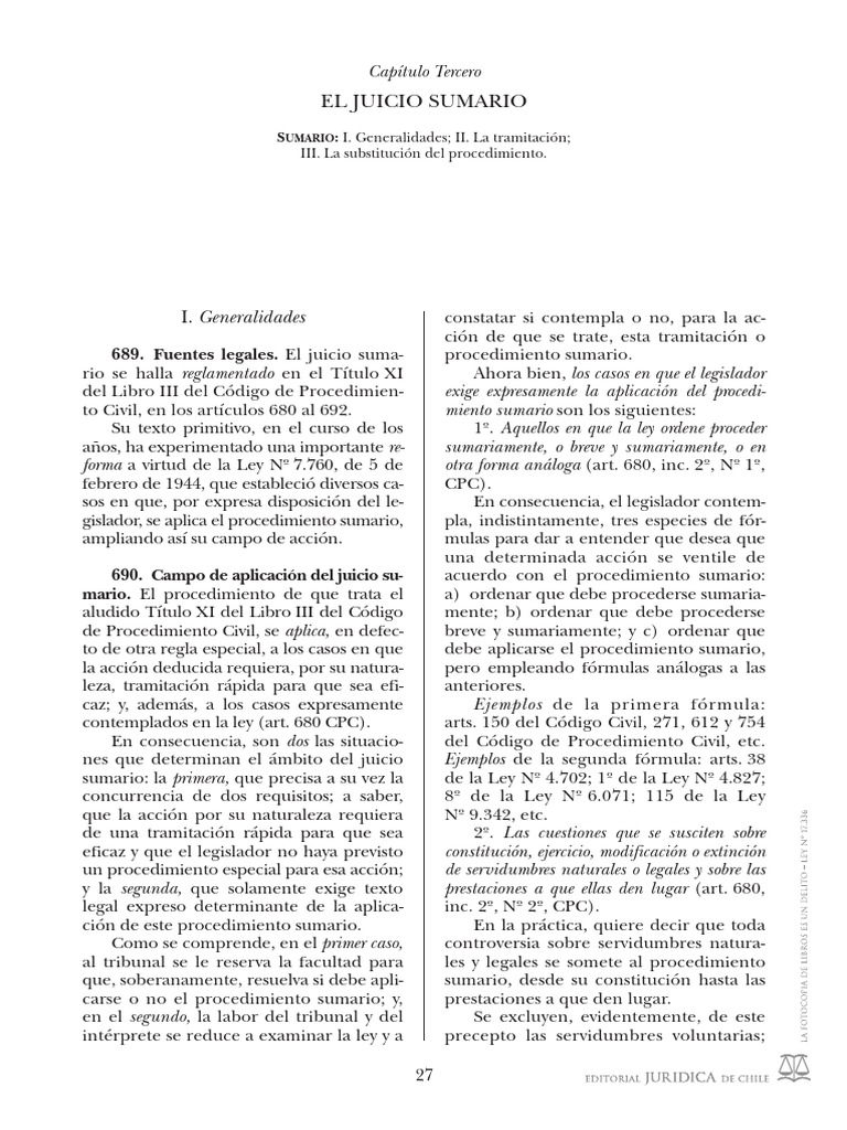 El Juicio Sumario | PDF | Demanda judicial | Procedimiento Civil