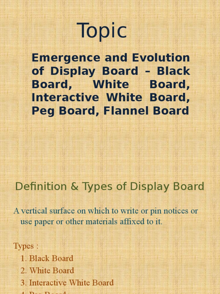 Emergence and Evaluation of Display Board | PDF | Computing And ...