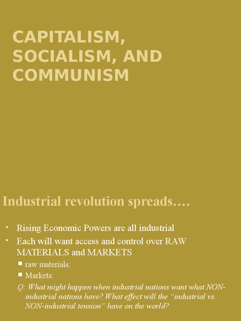 Capitalism Socialism and Communism Ppt | Communism | Capitalism