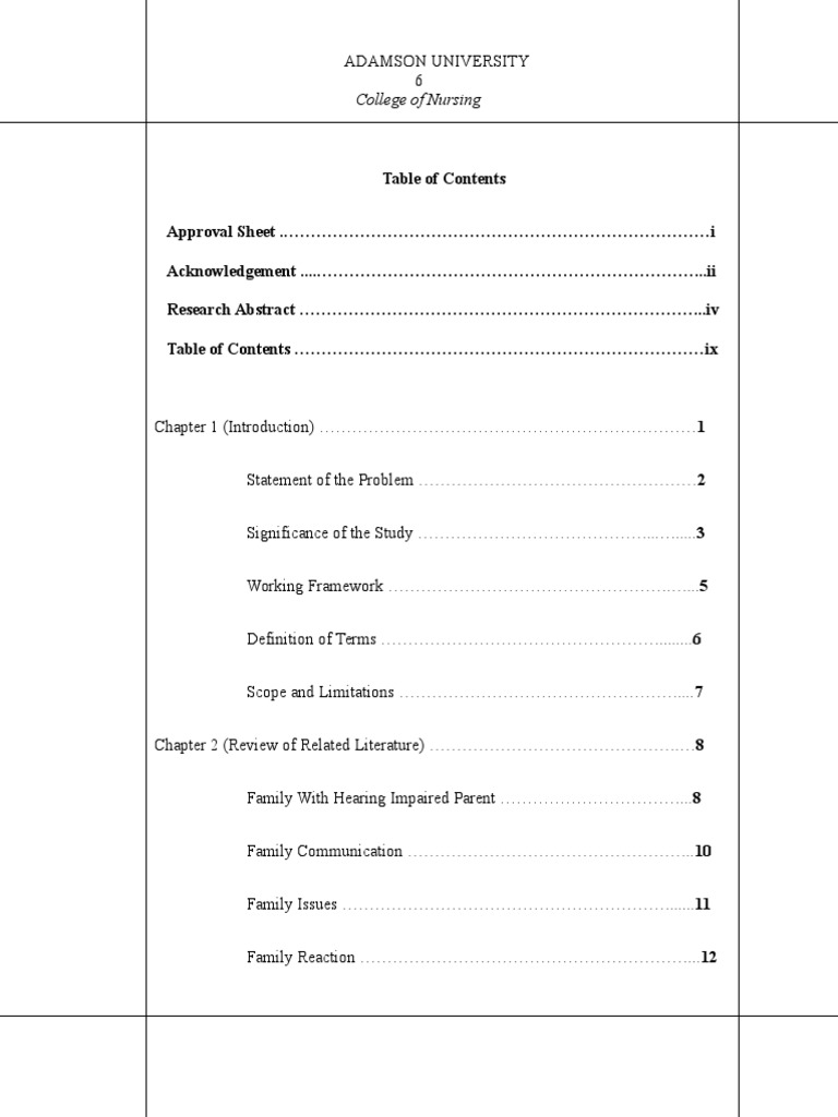 Approval Sheet . I Acknowledgement .... ... II Research Abstract ... IV ...