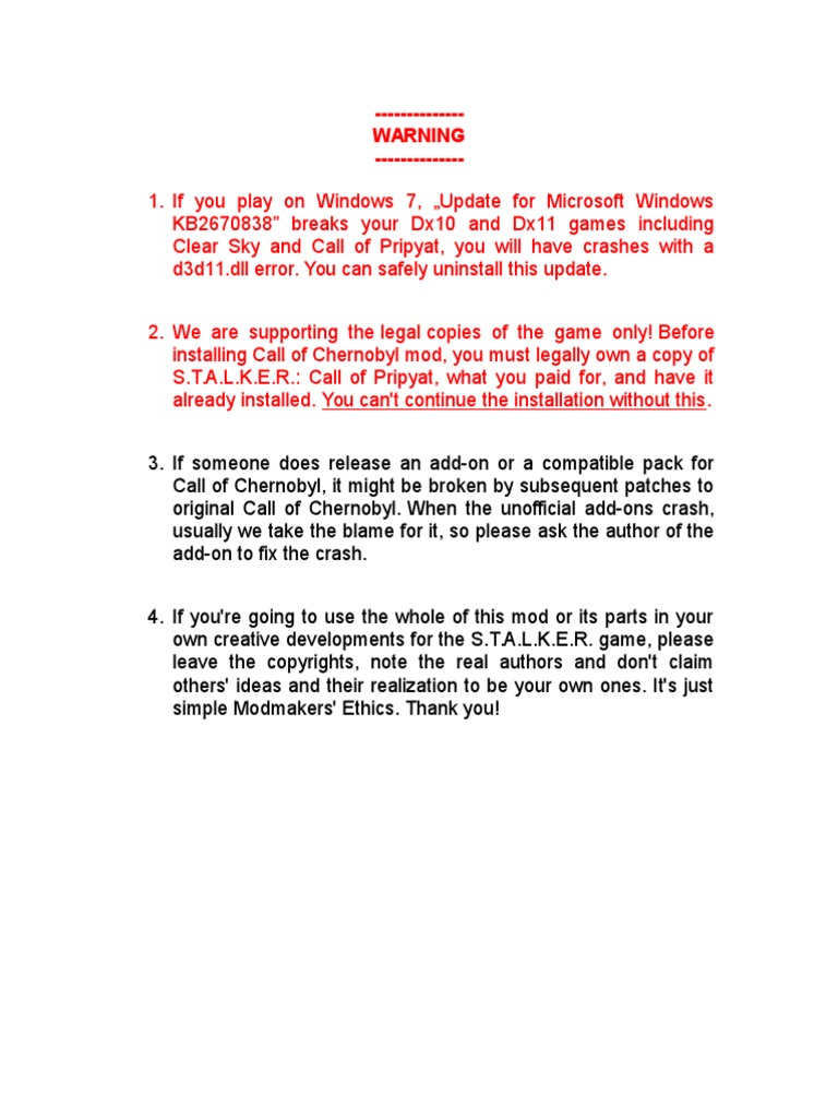 Warning | PDF | Intellectual Works | Computing Platforms