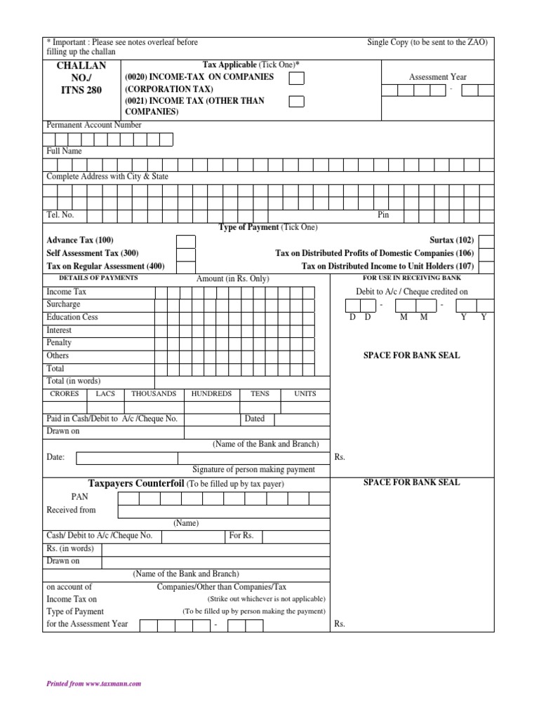 challan-no-itns-280.pdf | Payments | Cheque