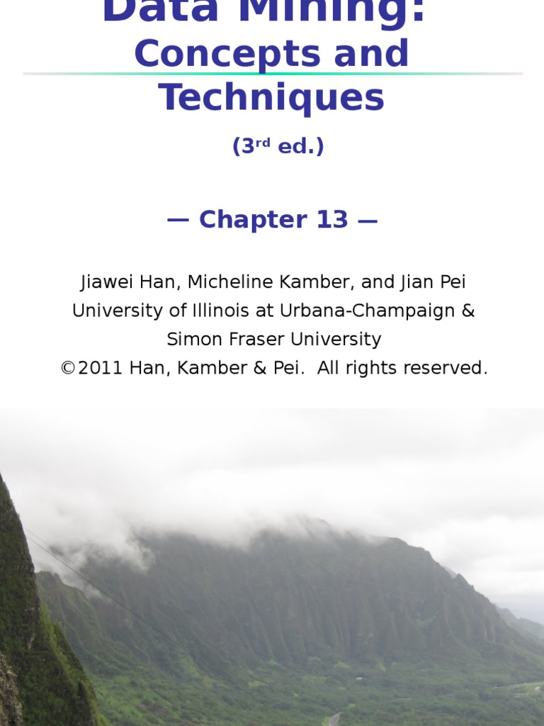 Concepts and Techniques: - Chapter 13 | PDF | Dependent And Independent Variables | Data Mining