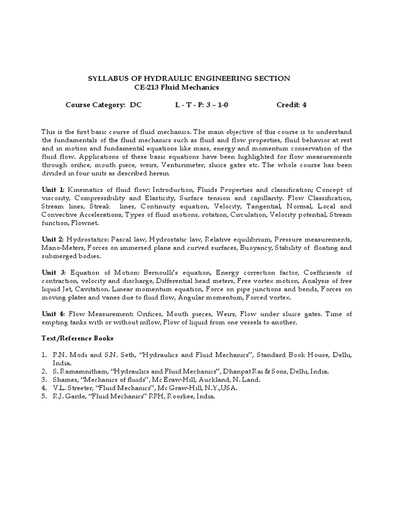 syllabus-of-hydraulic-engineering-section-ce-213-fluid-mechanics-course