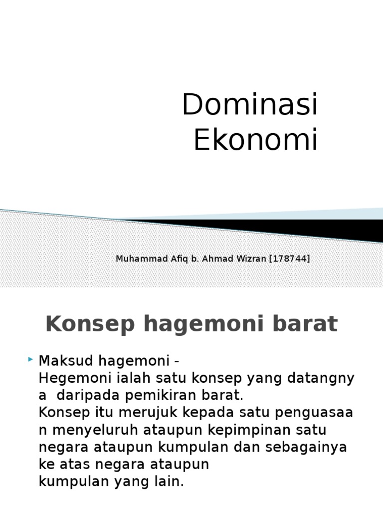 Dominasi Ekonomi | PDF