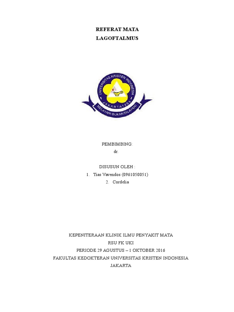 Lagoftalmus: Definisi dan Penanganan | PDF