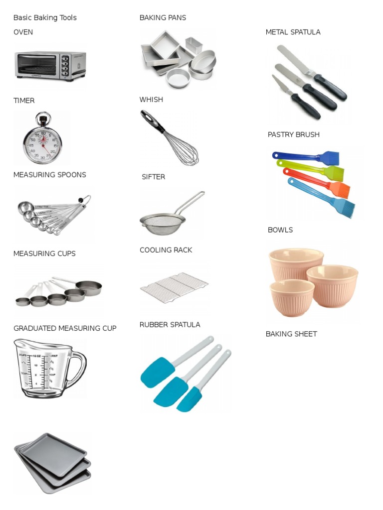 Basic Baking Tools Oven Baking Pans Metal Spatula | PDF