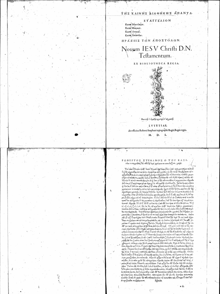 Textus Receptus Noul Testament in Greaca | PDF