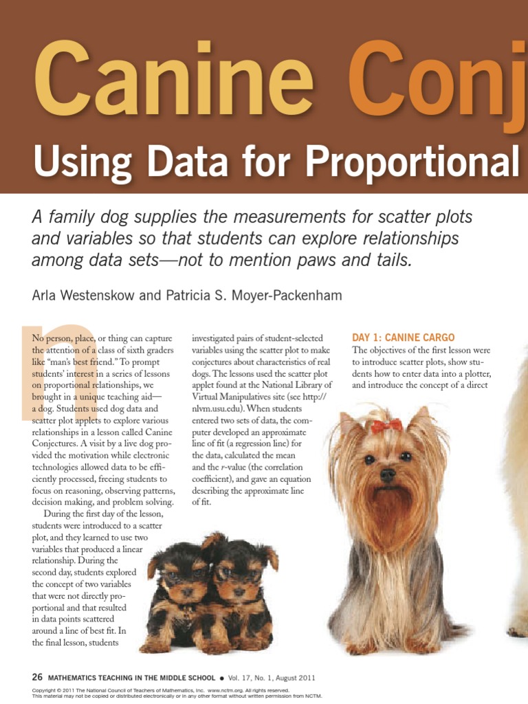Using Data For Proportional Reasoning | PDF | Correlation And ...